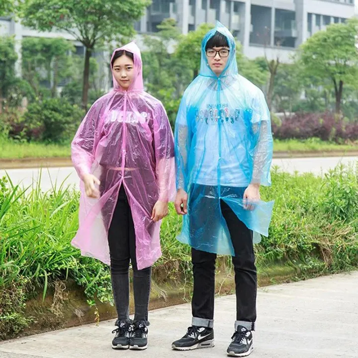1PC Disposable Adult Raincoat Emergency Waterproof Poncho Travel ...