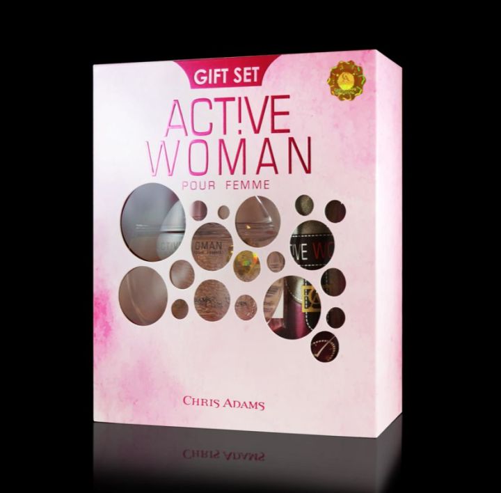Chris Adams Active Woman Gift Set Eau De Parfum - 80ml & Deodorant Body ...