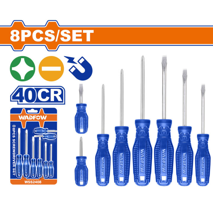 Wadfow - 8Pcs Screwdriver Set (WSS2408) | Daraz.pk