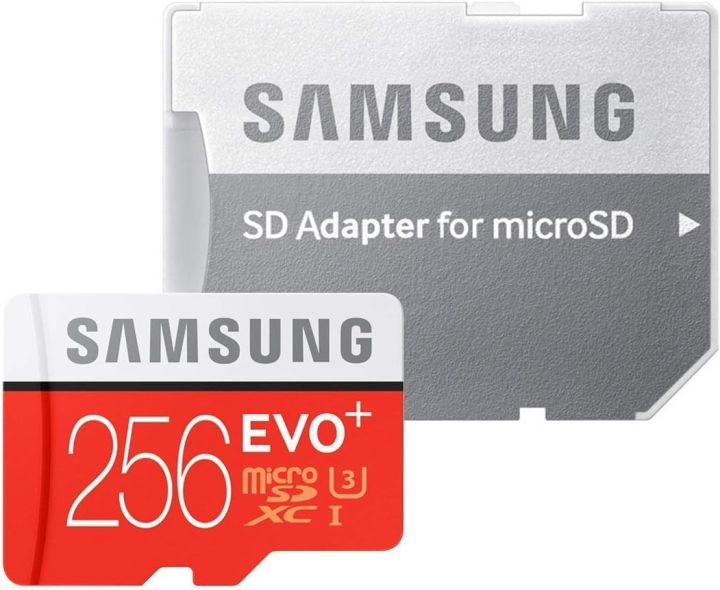 Samsung EVO+ 256GB UHS-I microSDXC U3 Memory Card with Adapter (MB ...