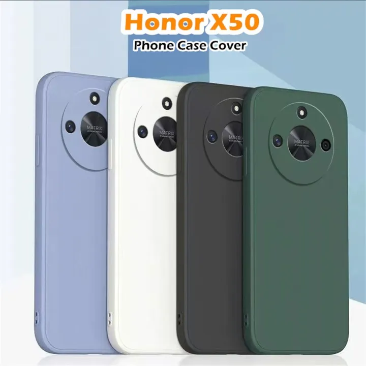 Original For Honor X50 Silicone Full Cover Case Straight edge Phone ...