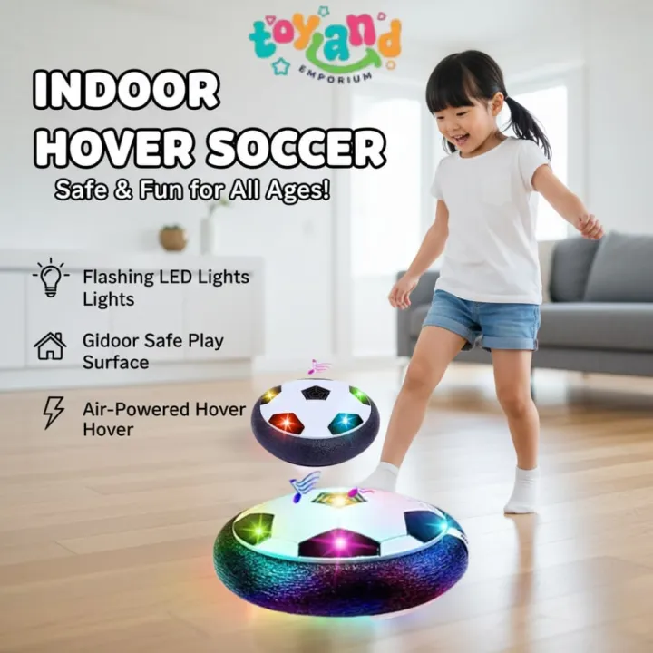Toyland Emporium – Indoor Football Toy – Hover Ball with LED Lights ...
