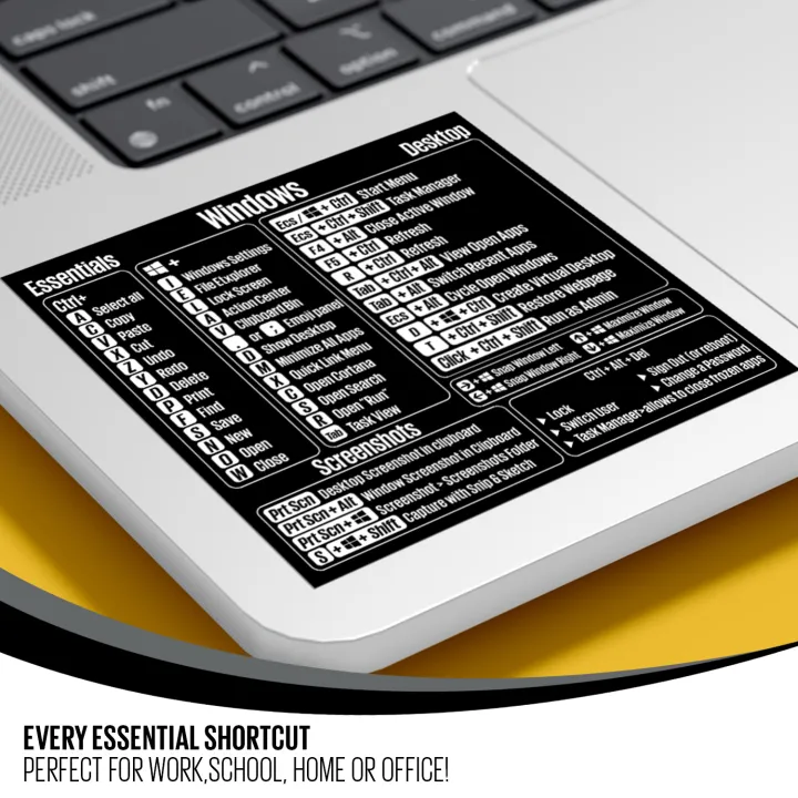 Computer Reference Keyboard Shortcut Sticker Big Size 3.5x3in or Small ...