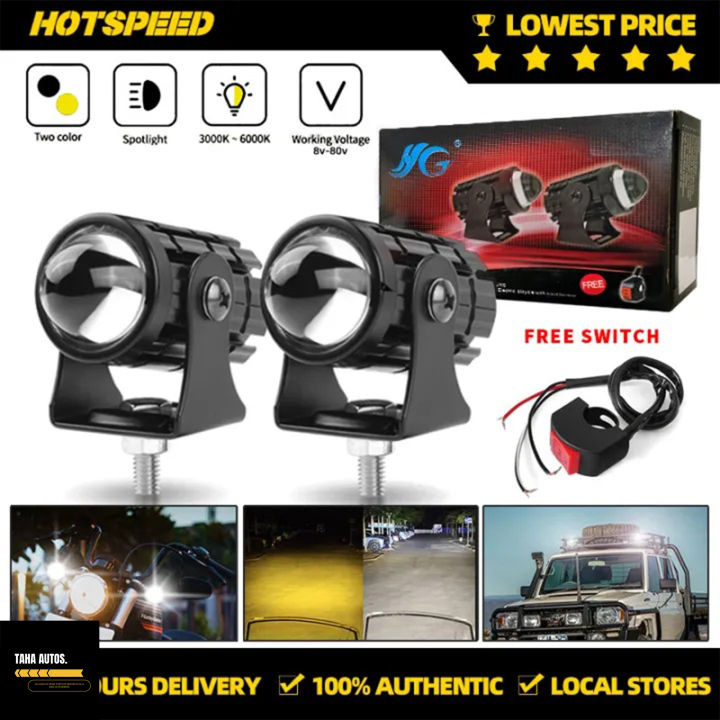 (2pcs) New Mini Fog Light for All Motorcycle, Cars, Jeep(2pcs) (Free ...