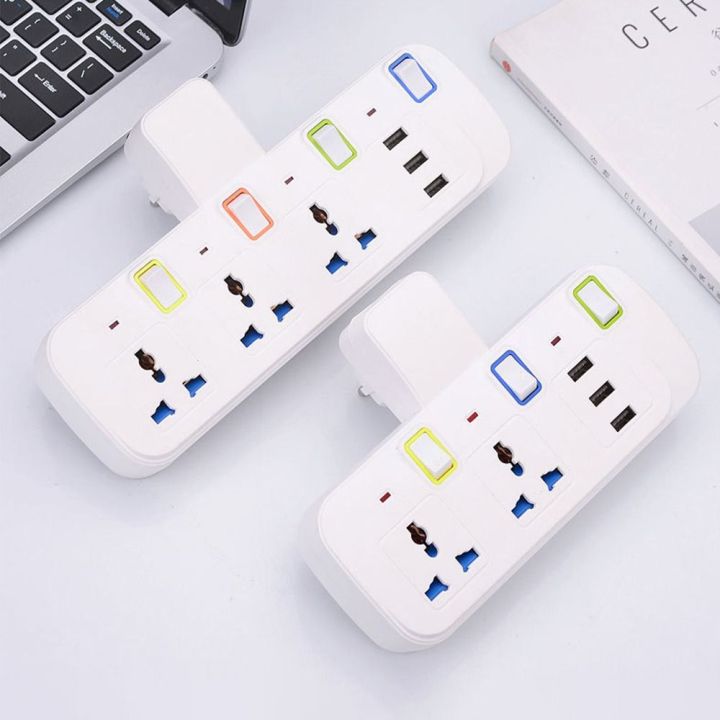 UK Electrical Plug 4 Way Extension Cord Outlets Power Board Smart Plug ...