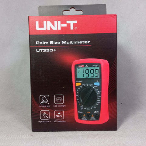 UNI-T UT33D+ Mini Digital Multimeter 600V NCV Palm Size Manual Range AC Voltmeter Ammeter ...