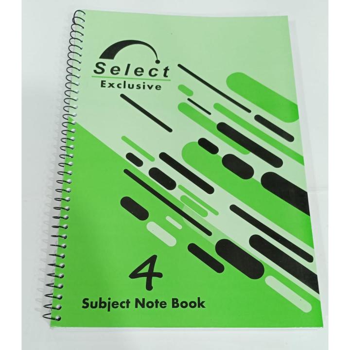 Select Exclusive 4 subject Note book new | Daraz.pk