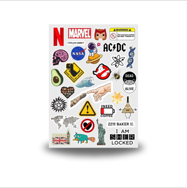 New Mini UNCUT Sticker Sheet - A6 size - 15 x 10 cm | Journal Aesthetic ...