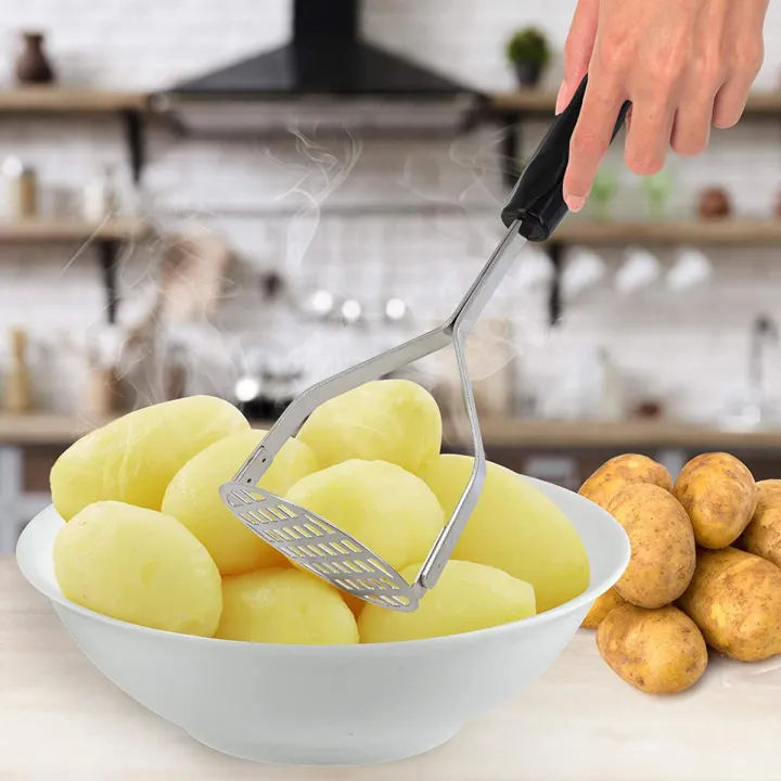 Stainless Steel Potato Mashers Garlic Mud Pressure Puree Tool Gourmet ...