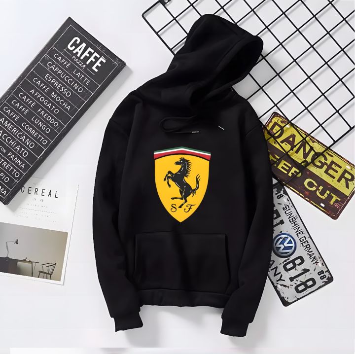 TRENDY Tag Print Kangaroo Hoodie huddy Pocket Drawstring Casual ...