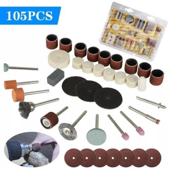 105pc Rotary Tool Accessories Set Electric Grinding Attachment Kit mini drill Grinding Polishing Drilling Kits for Rotary Tool Daraz.pk