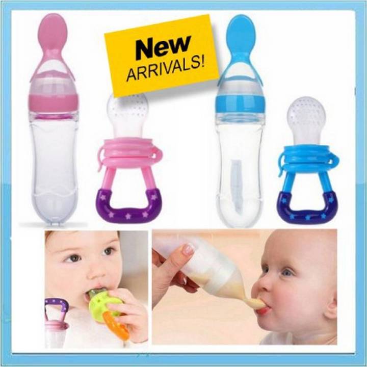 New Combo Pack Baby Fruit Pacifier With Baby Silicon Spoon Feeder Best Soother, Fresh Feeder ...