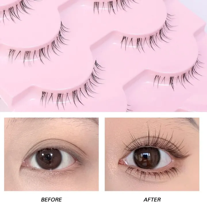 Handmade Soft Lower Eyelashes Manga Bottom Clear Band Under Eye Lashes ...