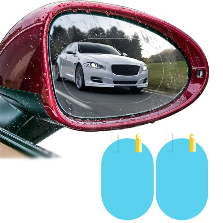 Set Of 2 Car Rainproof Film Sticker Car Rearview Mirror Protective Rain ...