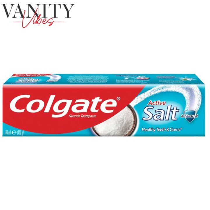 Colgate Active Salt Toothpaste 100ml Strong Teeth & Deep Gum Protection ...