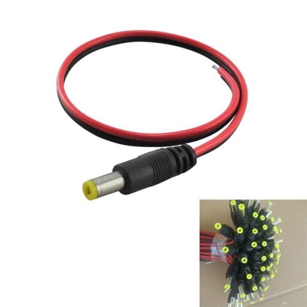 1,2,4Pcs 12V DC Power Adapter Male Cable 5.5 X 2.1mm Camera Power ...