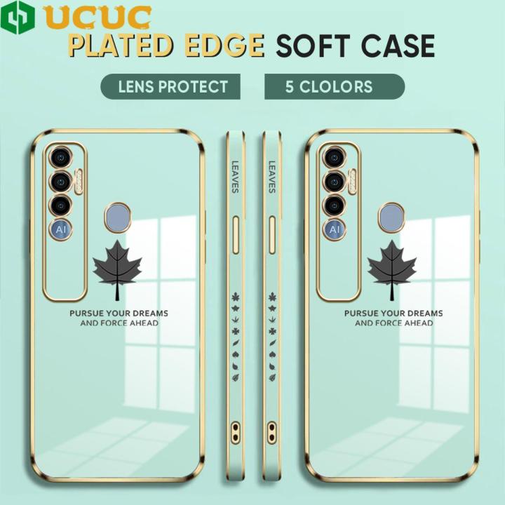 UCUC for Tecno Spark 7 Pro Back Cover + Free Lanyard Maple Leaf Luxury ...