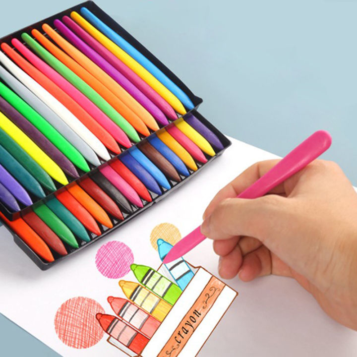 Triangular Crayons Safe Non-toxic Triangular Colouring Pencil For ...