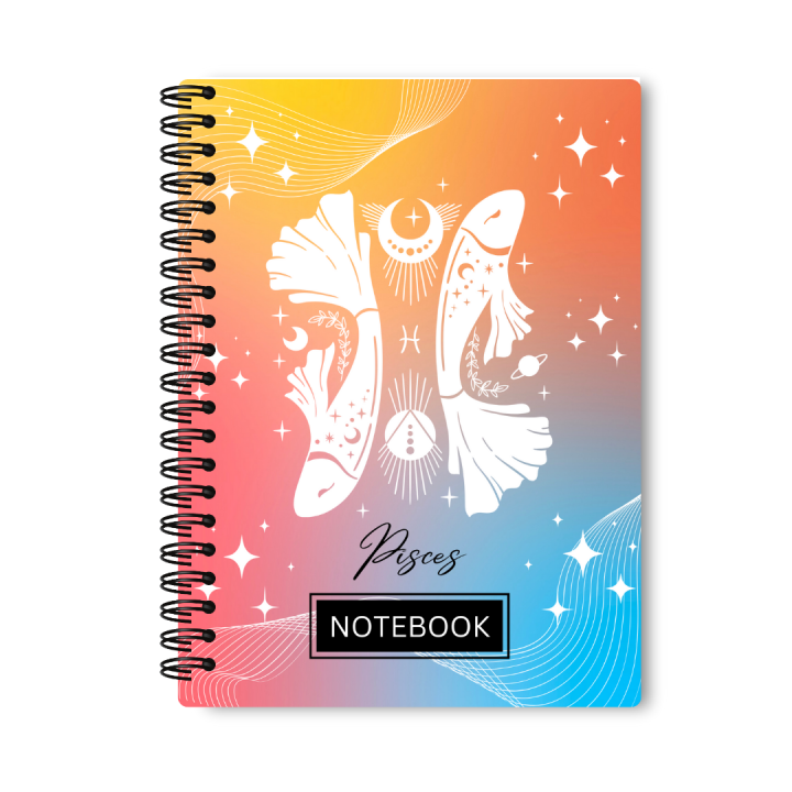 Mayfair Moments - Pisces Zodiac Spiral Notebook | A5 , A4 Sizes 200 ...