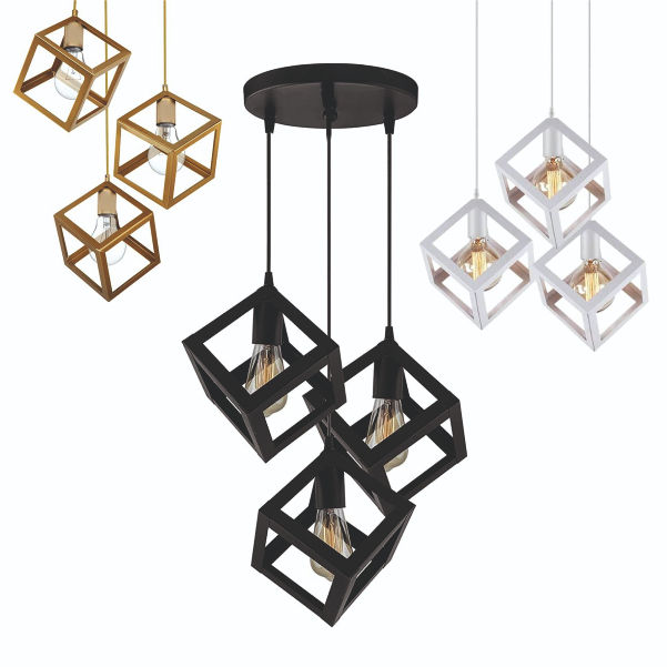3in1 & 2in1 Base Square Shape Hanging Lamp – Modern Ceiling Lamp ...
