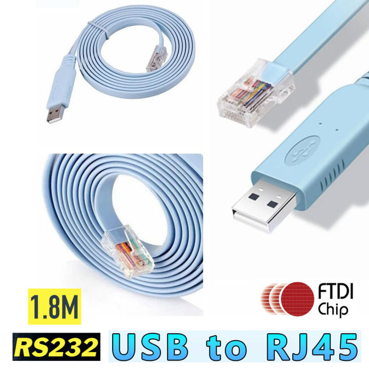 RS232 FTDI Chip USB To RJ45 USB Console Cable 1.8M | Daraz.pk