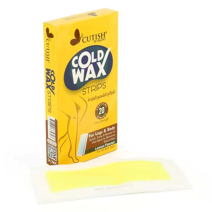 Cutish Cold Wax Strips for Leg & Body (Random Variant - Pack of 20 ...