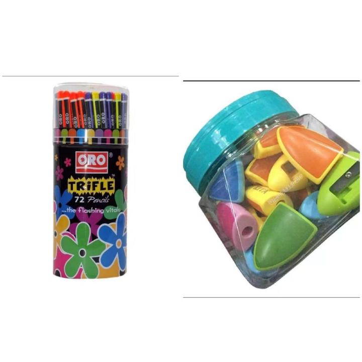 Pack Of 2 - Oro Trifle Lead Pencil And KITA - Sharpener 36 Pcs | Daraz.pk