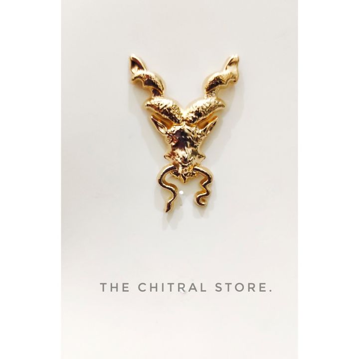 Markhor Badge Lapel Pin Markhor Shape for Coats| Markhor Brooch Golden ...