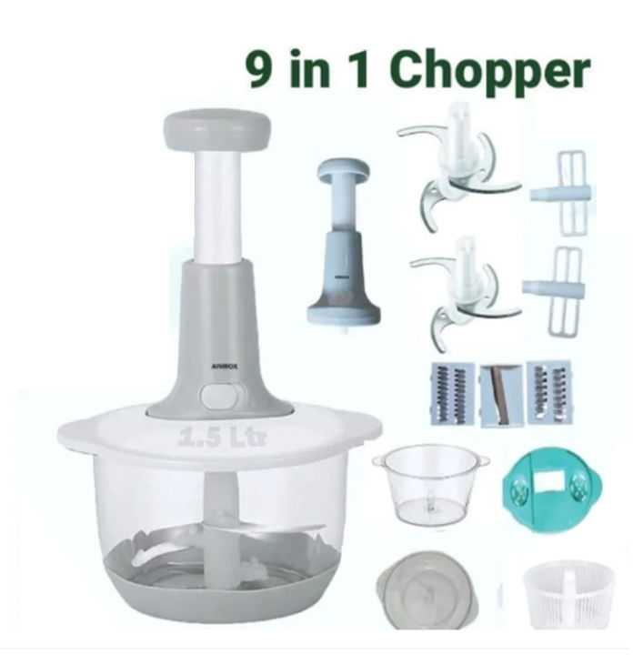 Openi - 1.5L Powerful Manual Food Chopper - Multifunction Hand Held ...