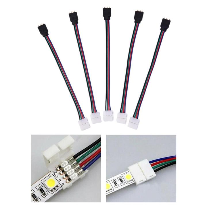 10PCS 10mm 4 Pin Male Female Connector Cable For RGB 5050 3528 LED Strip Lonni | Daraz.pk