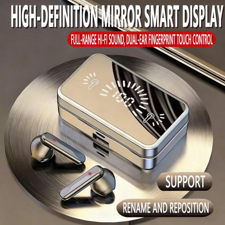 Stylish noise-canceling Bluetooth earbuds, compact semi-in-ear design ...