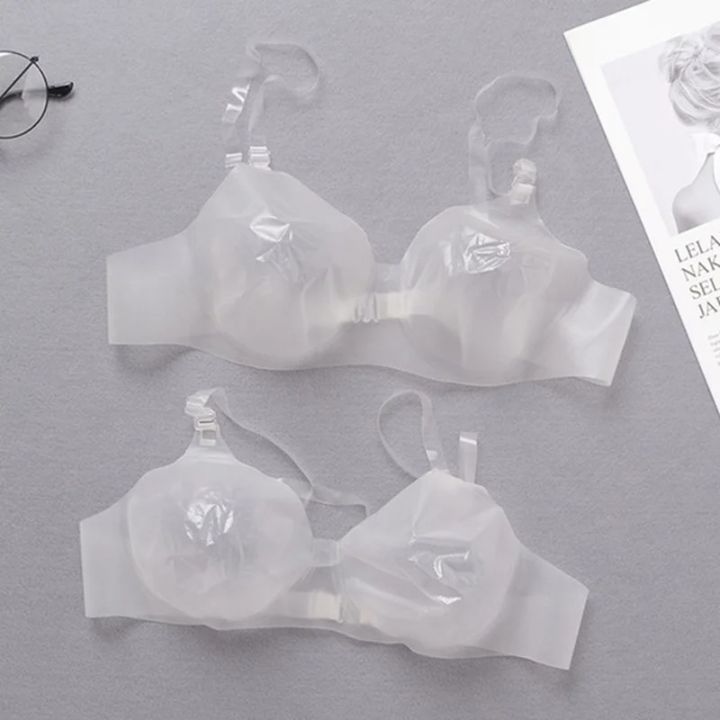 Linmart Women 3/4 Cup Transparent Clear Bra Invisible Bras Underwear ...