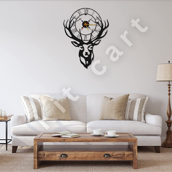 Clock, Kit Cart ISI Markhor Stylish 3d Wooden Wall Clock - Perfect Home ...