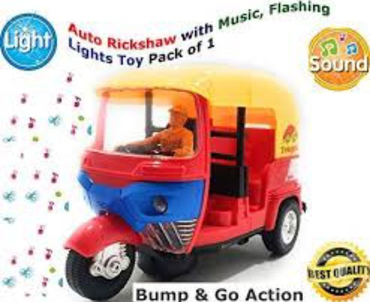Battery Operated Auto Rickshaw - Moving With Light N Music Auto Rikshaw ...