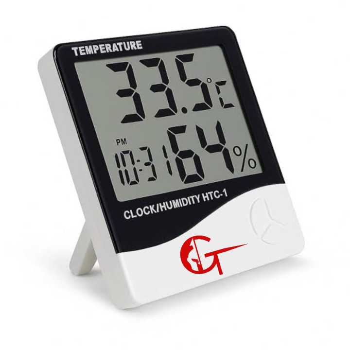 HTC-1 Digital LCD Temperature Humidity Meter Indoor / Outdoor Room ...
