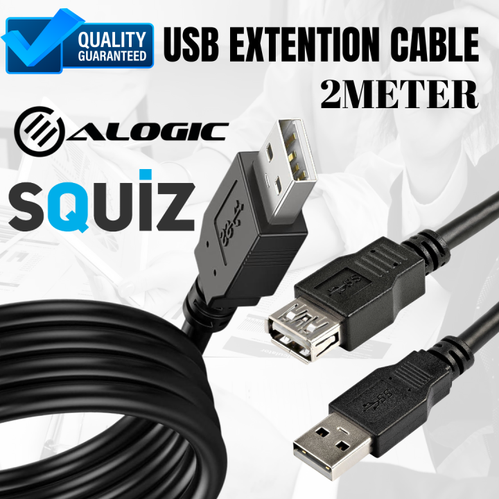 Alogic USB Male to Female Extension Cable, 2 Meter 2.0, A Male to A ...