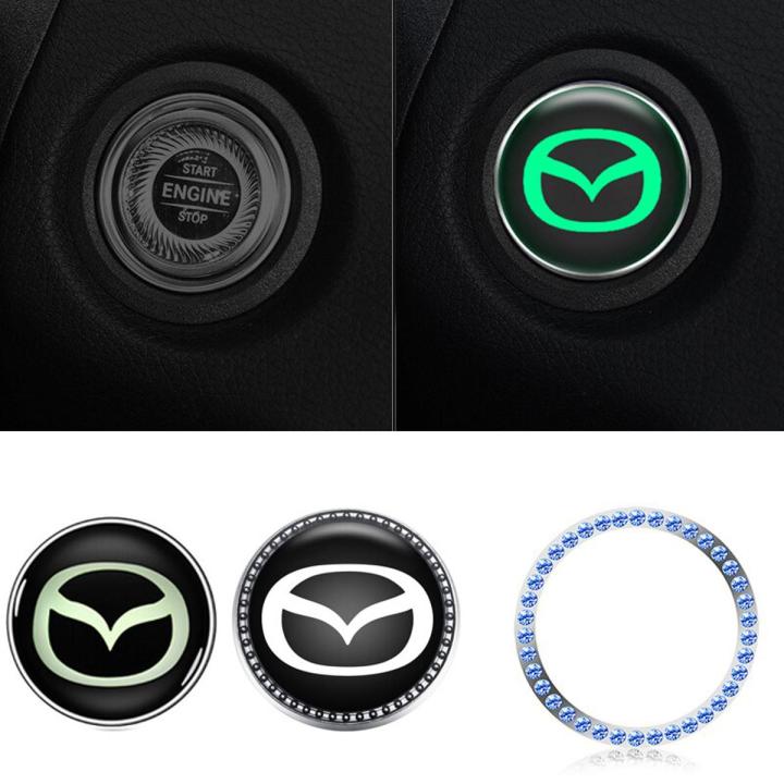 Luminous Car Engine Star Stop Button Cover Ring Sticker for Mazda 3 6 ...