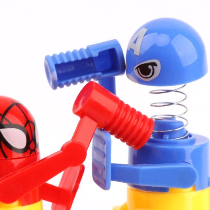 Funny Plastic Fighting Toy Red Blue Yellow Battle Robot Table Boxing ...
