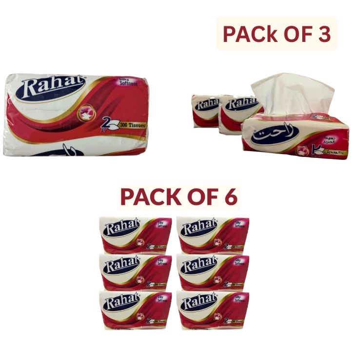 Rahat Tissue Silky Soft – Pack of 1 | 3 | 6 | Made in Egypt | Premium ...