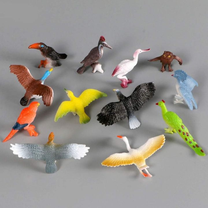 Realistic Bird Toy Set – Rubber Bird Figures for Kids – Educational ...