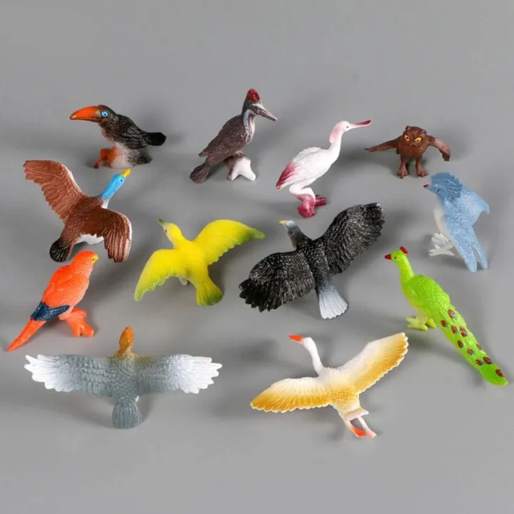 Realistic Bird Toy Set – Rubber Bird Figures for Kids – Educational ...