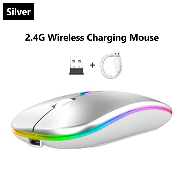Wireless Mouse 2.4G Bluetooth Mice for Macbook Samsung Laptop Silent ...