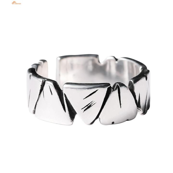 Ethereon Men Ring Adjustable Men Irregular Design Splicing Open Rings | Daraz.pk
