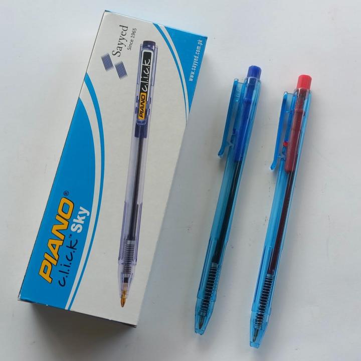 Piano Ball Pen / Piano Original Click Sky Ball Point Pen – Pack of 10 ...