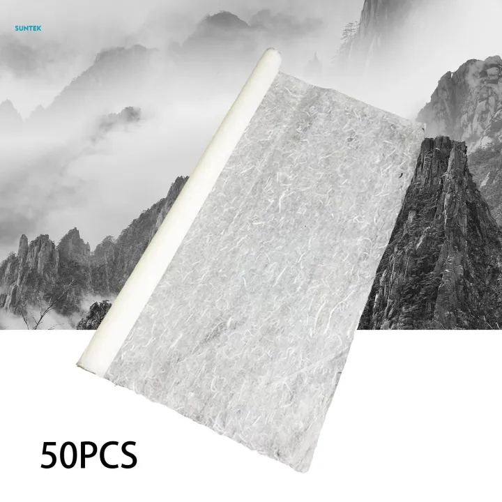 50Pcs Lightweight Writing Drawing Fiber Rice Paper for Children ...