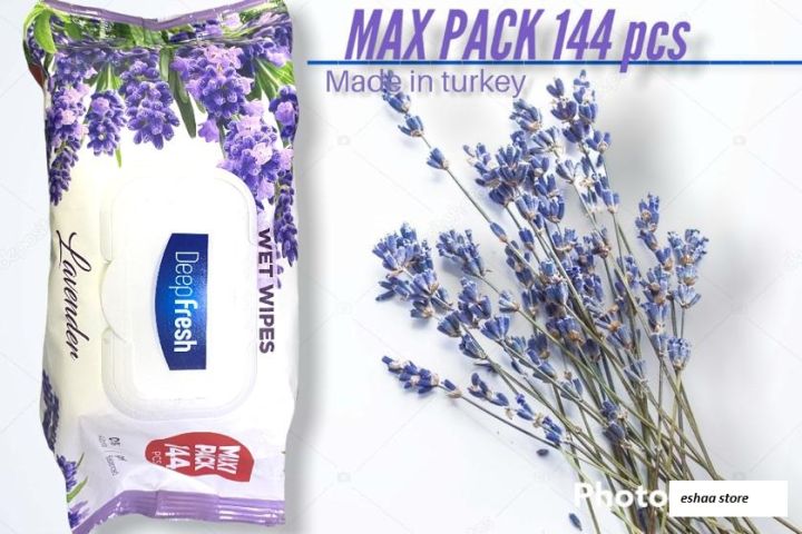 DeepFresh Wet Wipes Lavender Maxi Pack 144pcs | Daraz.pk