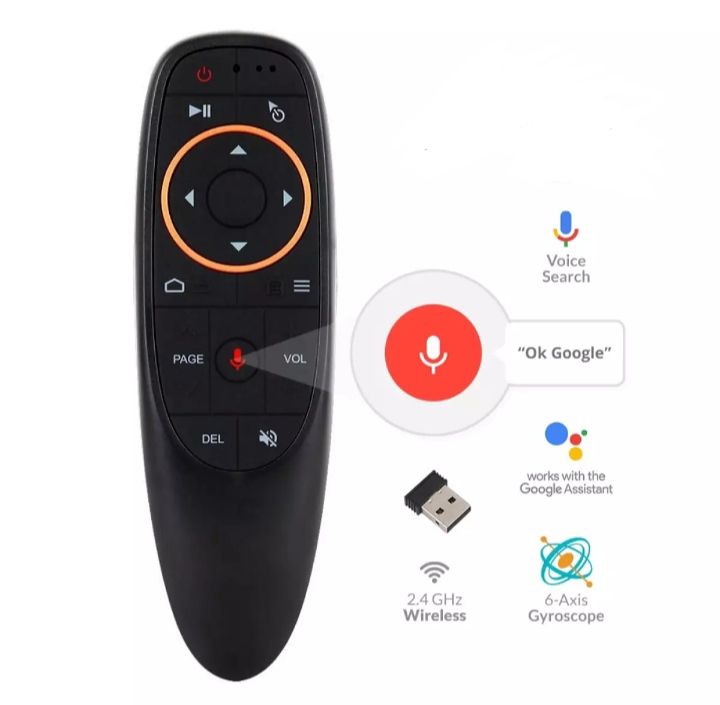 Voice Remote Air Mouse Remote/G10, 2.4G RF Wireless Remote Control with ...