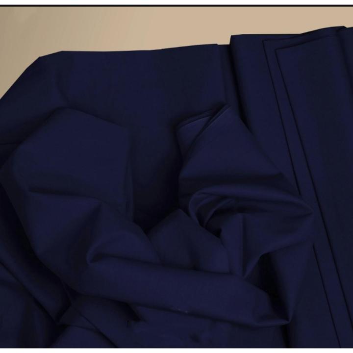 Pure Navy-Blue Suit Of Washing-Wear Unstitched Fabric For Men ...