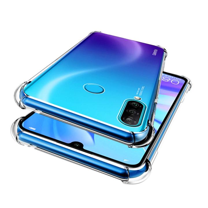 Huawei P30 Lite Shockproof Transparent TPU Silicone Back Cover with 360° Protection and Wireless ...