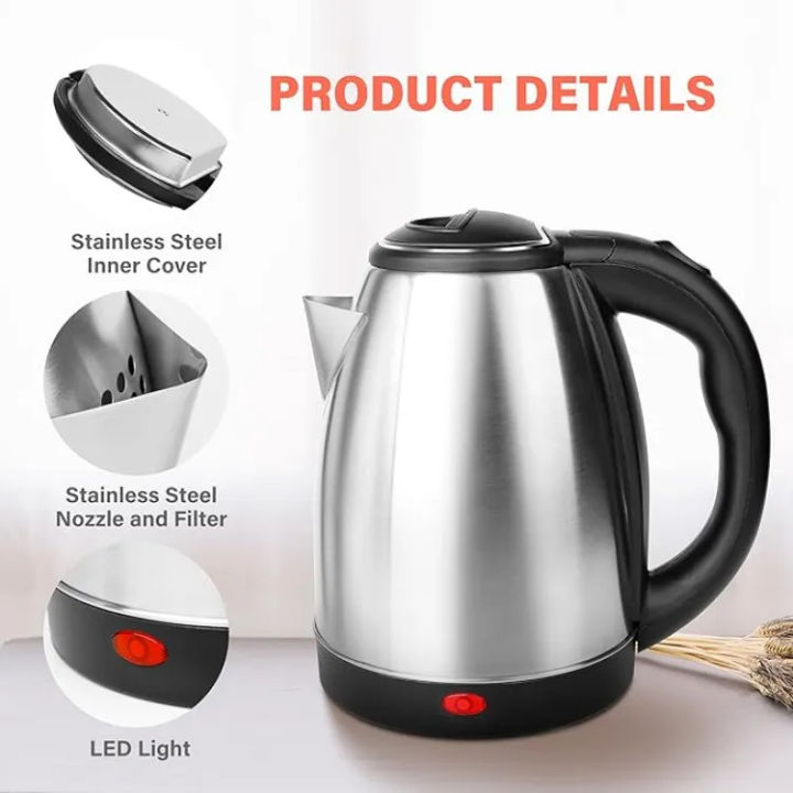 Premium Quality Tea Electric Kettle (2.0 Litre) 1500 Watt Satinless ...